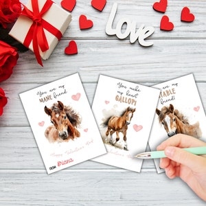 Printable Horse Valentines Personalized - Etsy