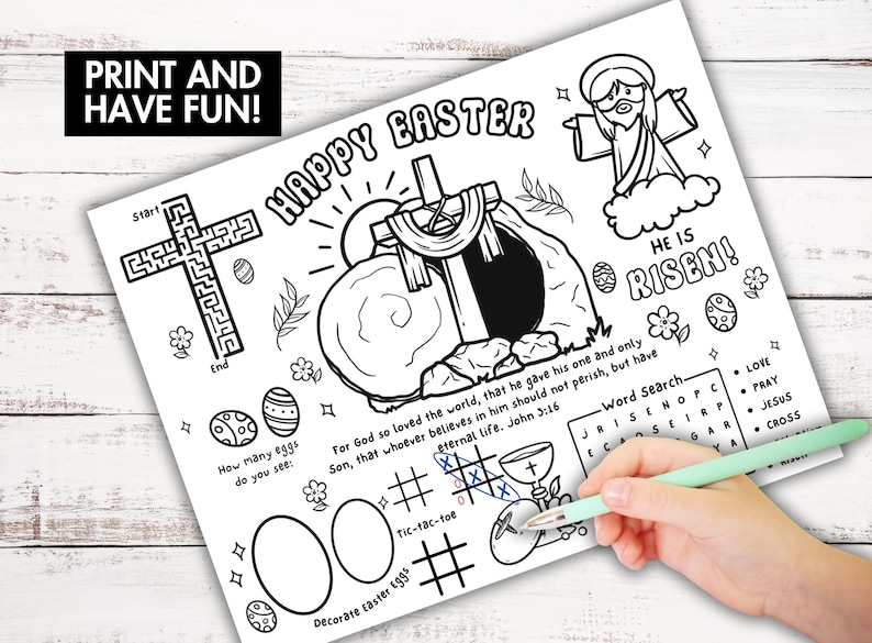 Christian Easter Placemat - Etsy