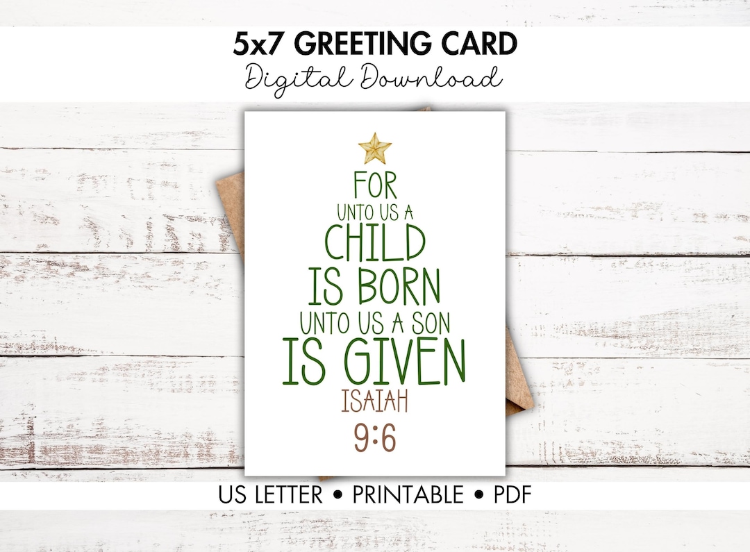 Bible Verse Christmas Card - Etsy