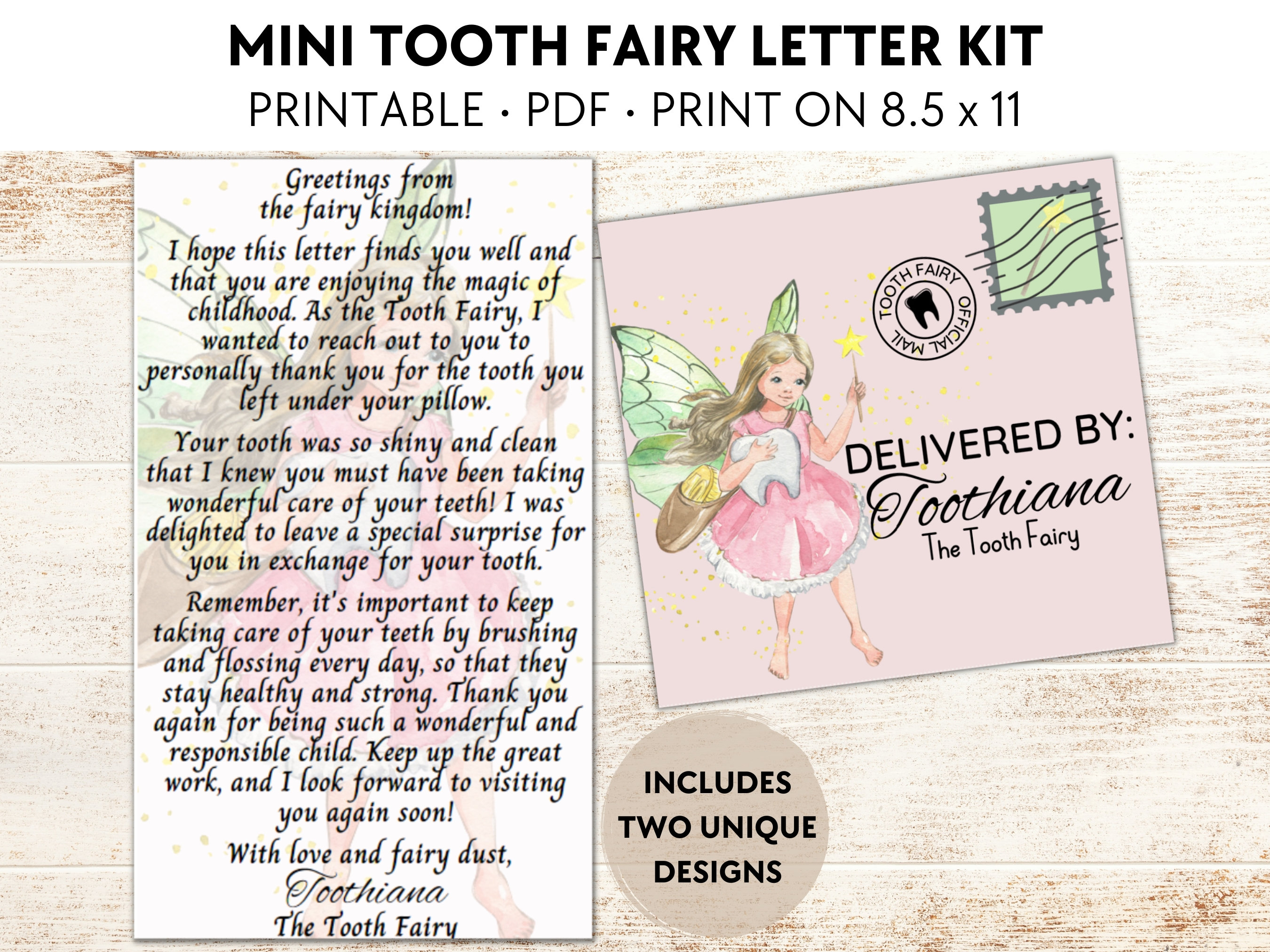 Mini Tooth Fairy Letter, Mini Envelopes, Tooth Fairy Letter Kit, From ...