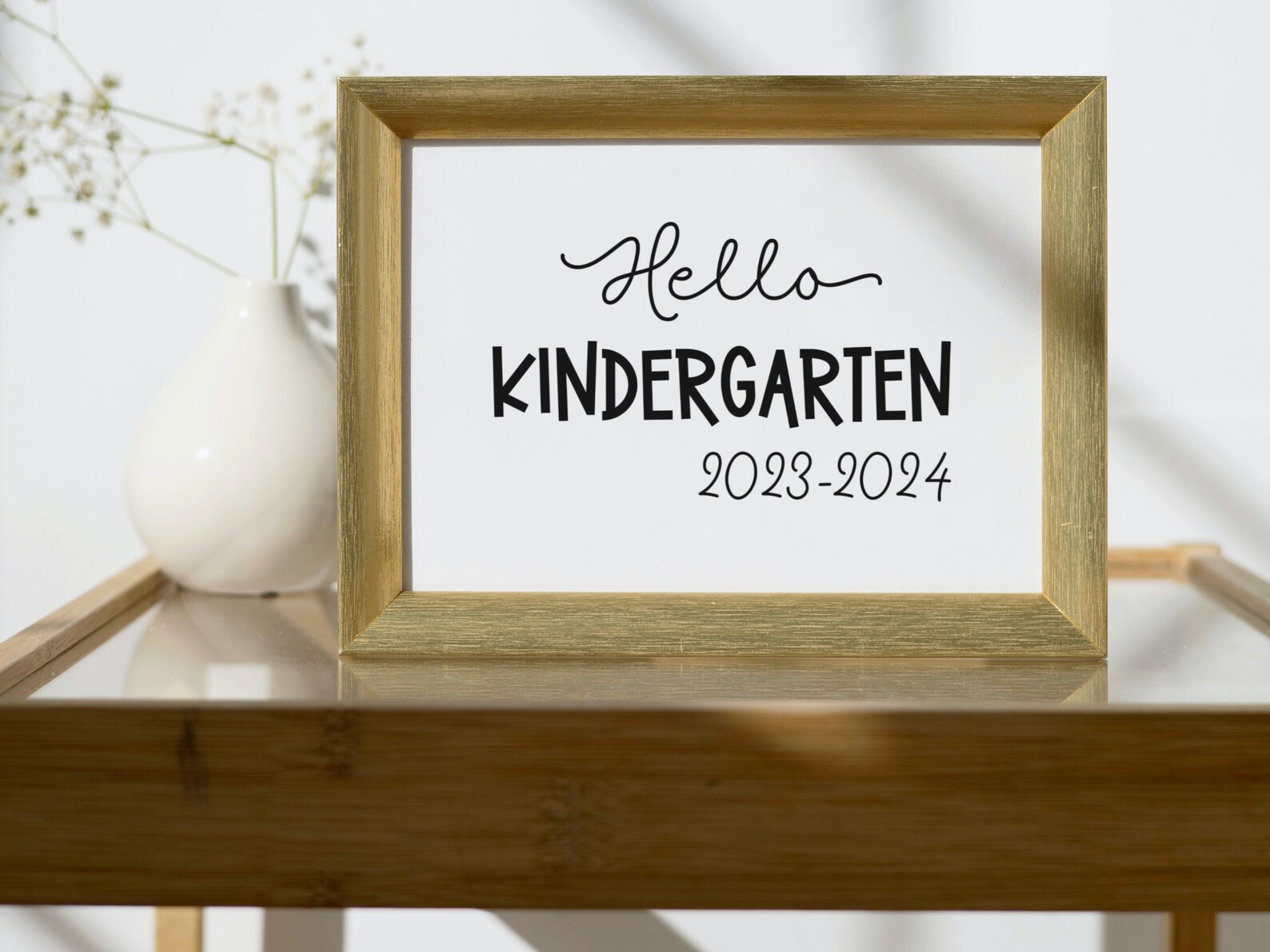 First and Last Day of School Sign, Hello & Goodbye Kindergarten, First ...