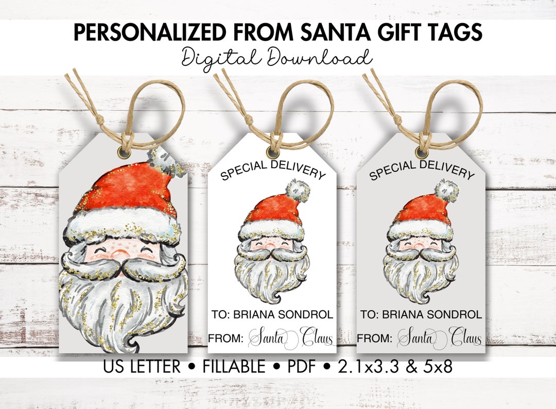 Personalized From Santa Gift Tags - Etsy
