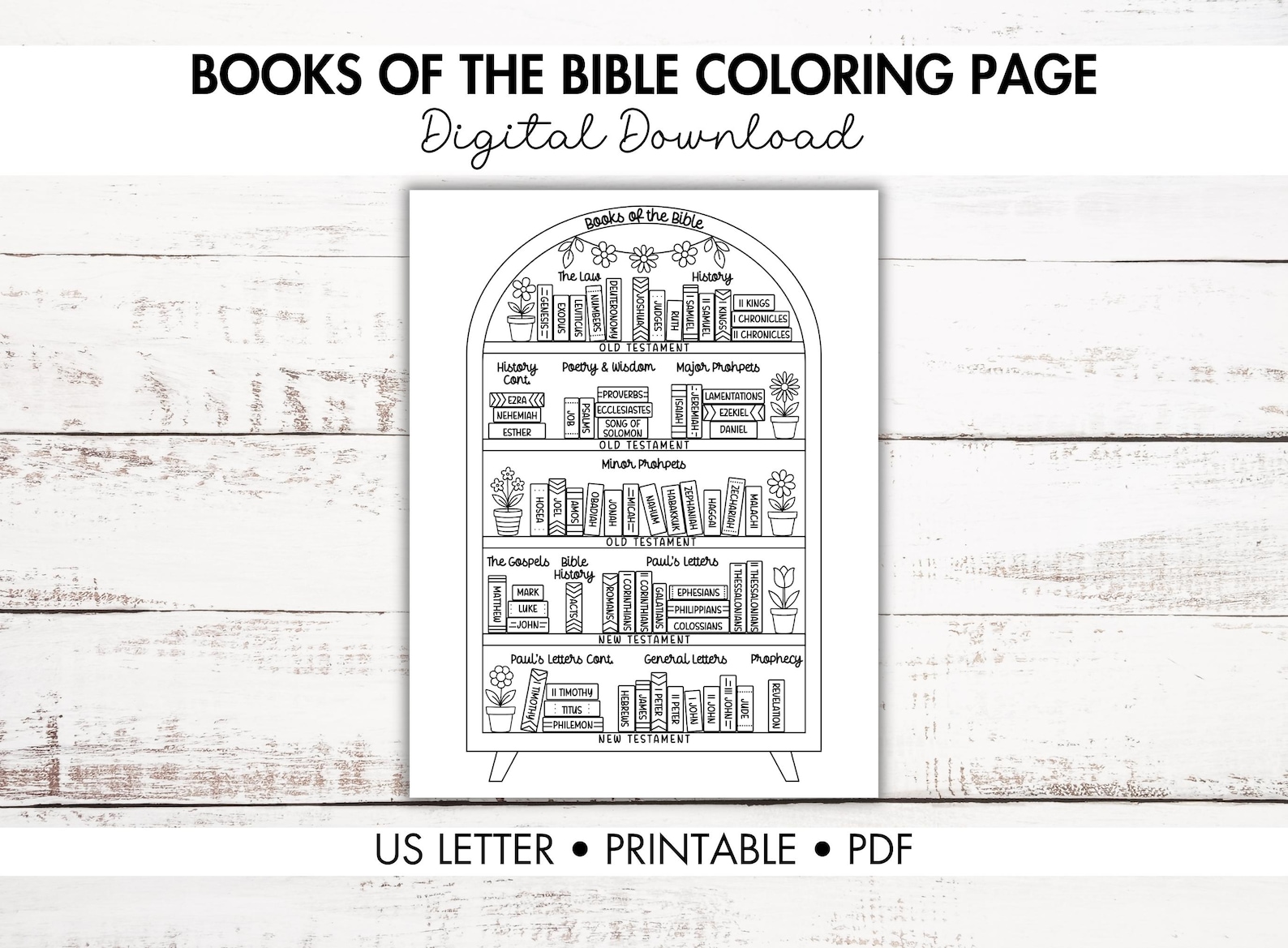 Printable Books of the Bible, Coloring Books of the Bible, Books of the ...