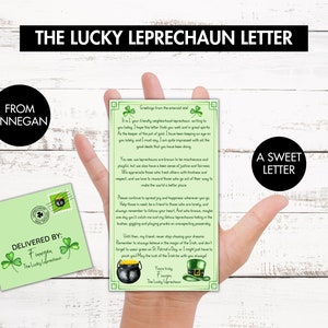 Mini Leprechaun Letter, St Patrick's Day Letter, 2 Mini Letters, St ...