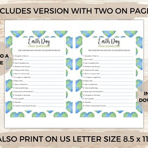 Earth Day Game Bundle, Earth Day Printable Game for Kids & Adults ...