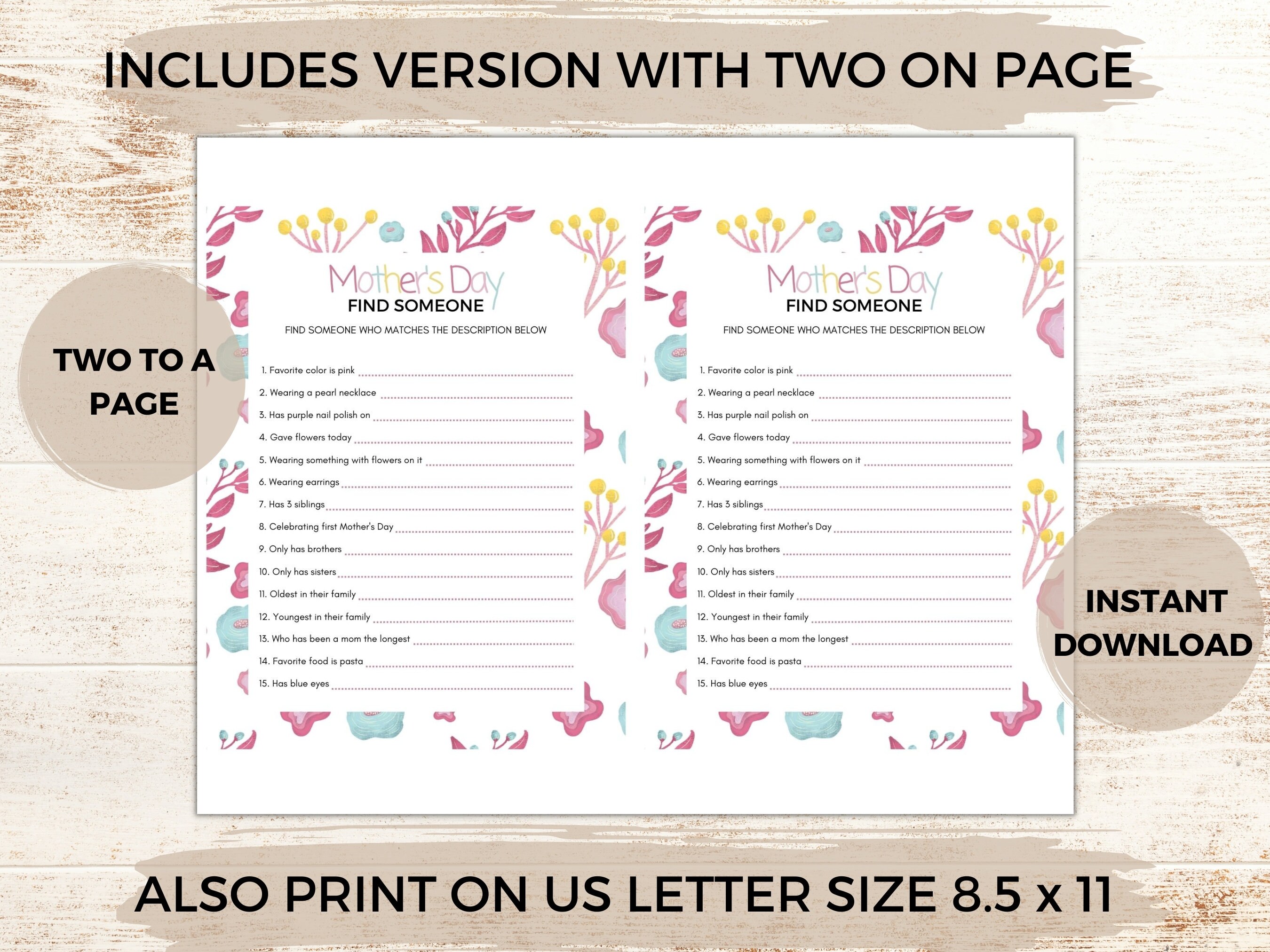 Mother's Day Printable Bundle, Mother's Day 5 Activities Bundle, Mother ...