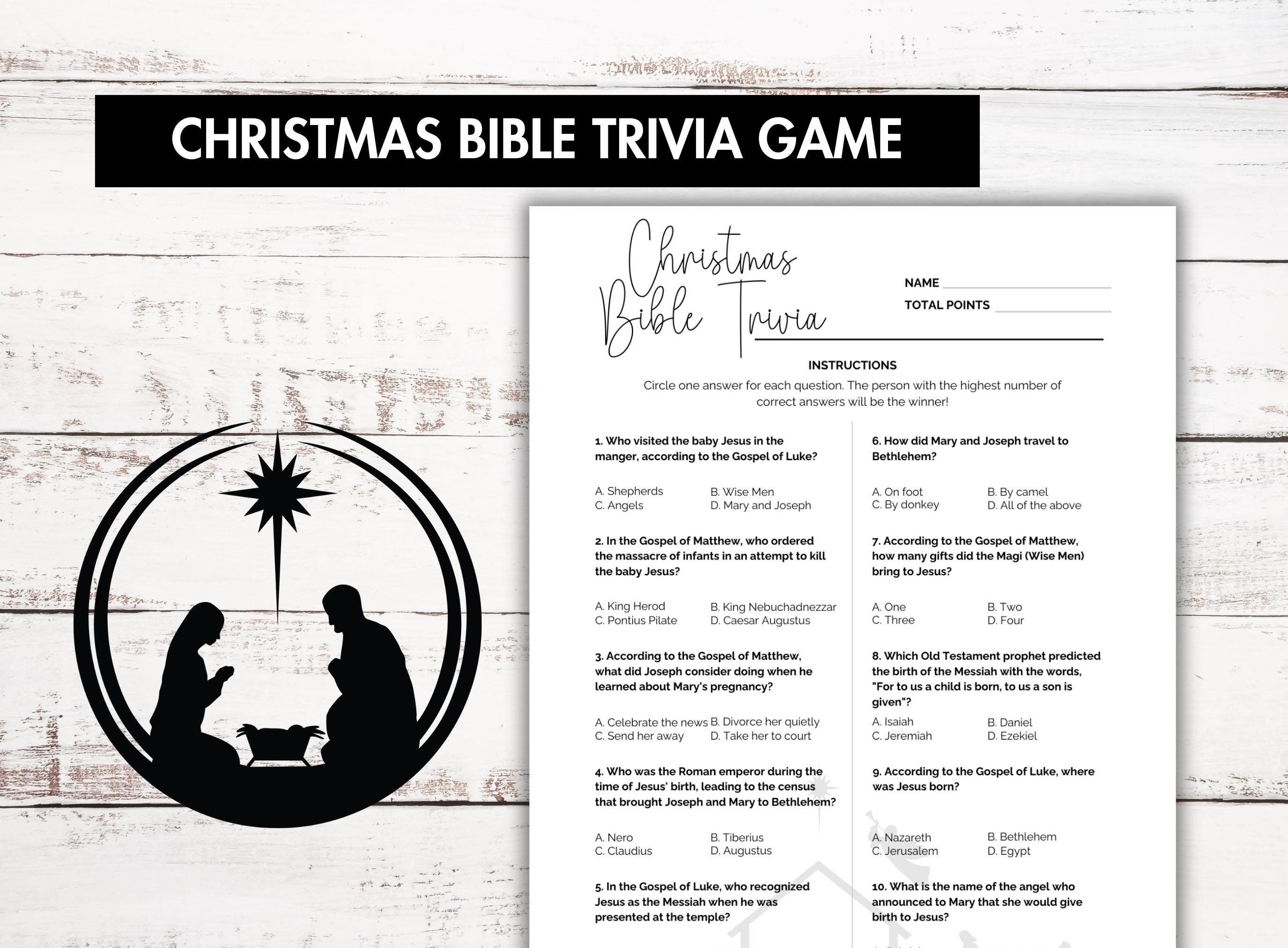 Christmas Bible Trivia Game - Etsy