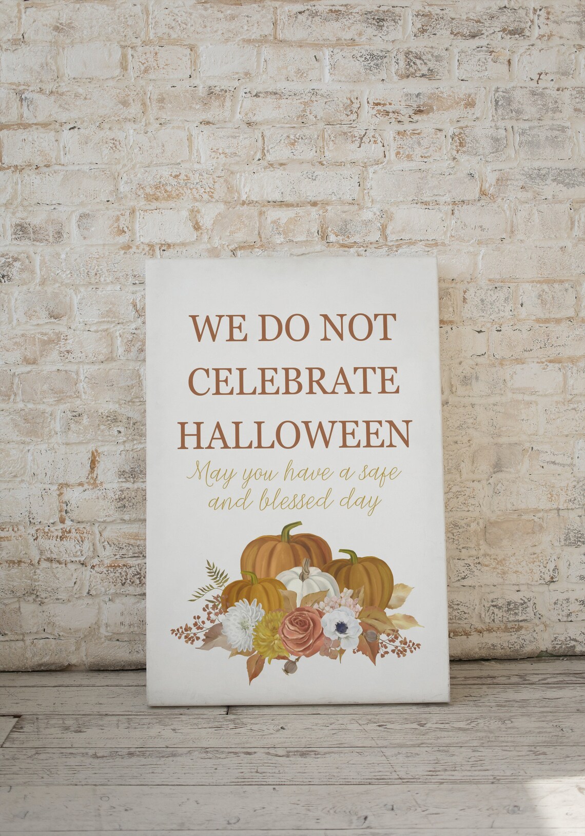 We Do Not Celebrate Halloween Sign, Printable Sign, Instant Digital ...