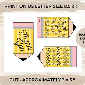 Teacher Appreciation Printable Tags, Thank You Gift Tags Printable ...