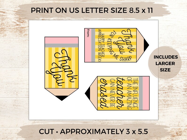 Teacher Appreciation Printable Tags, Thank You Gift Tags Printable ...