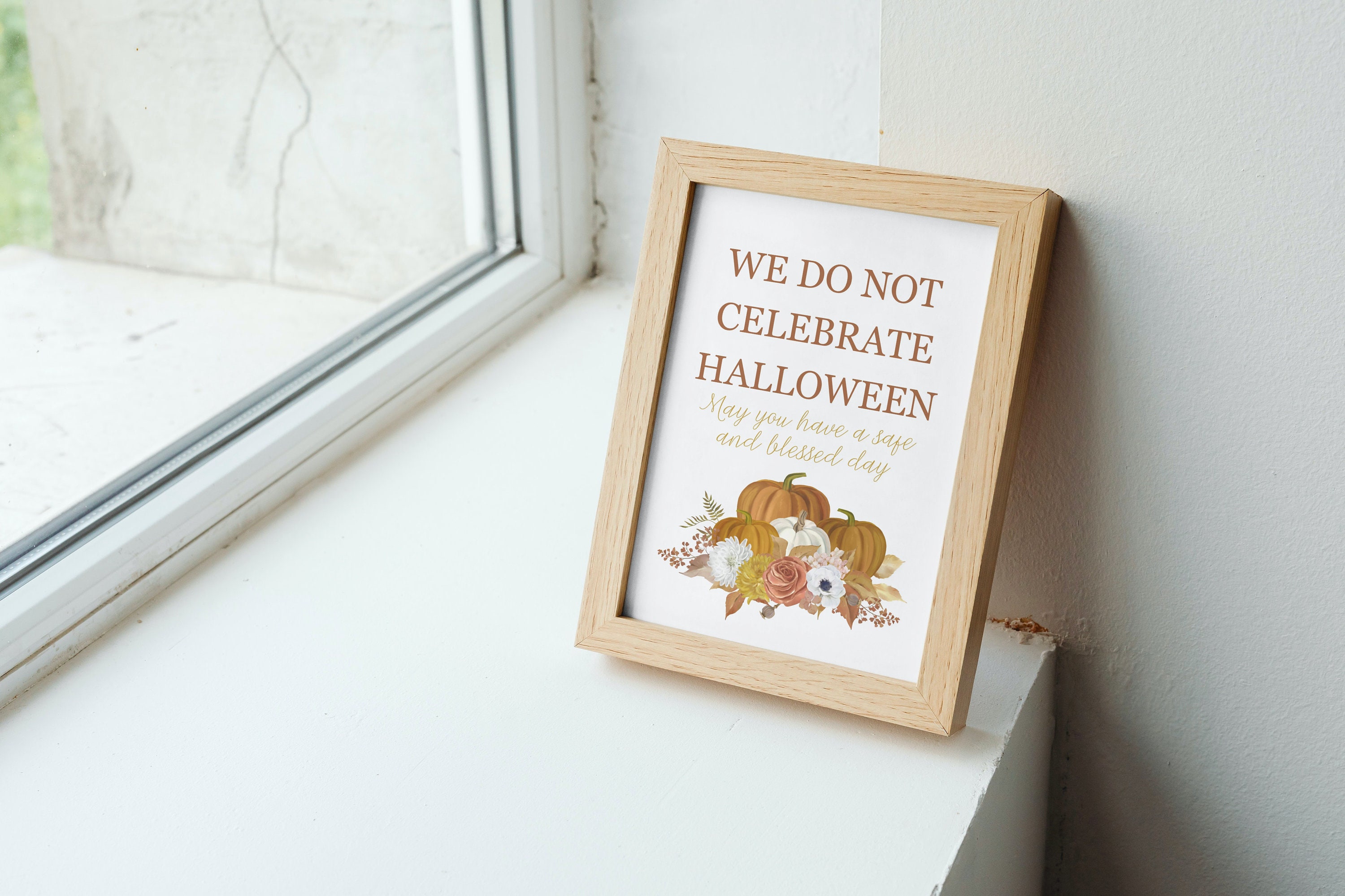 We Do Not Celebrate Halloween Sign, Printable Sign, Instant Digital ...