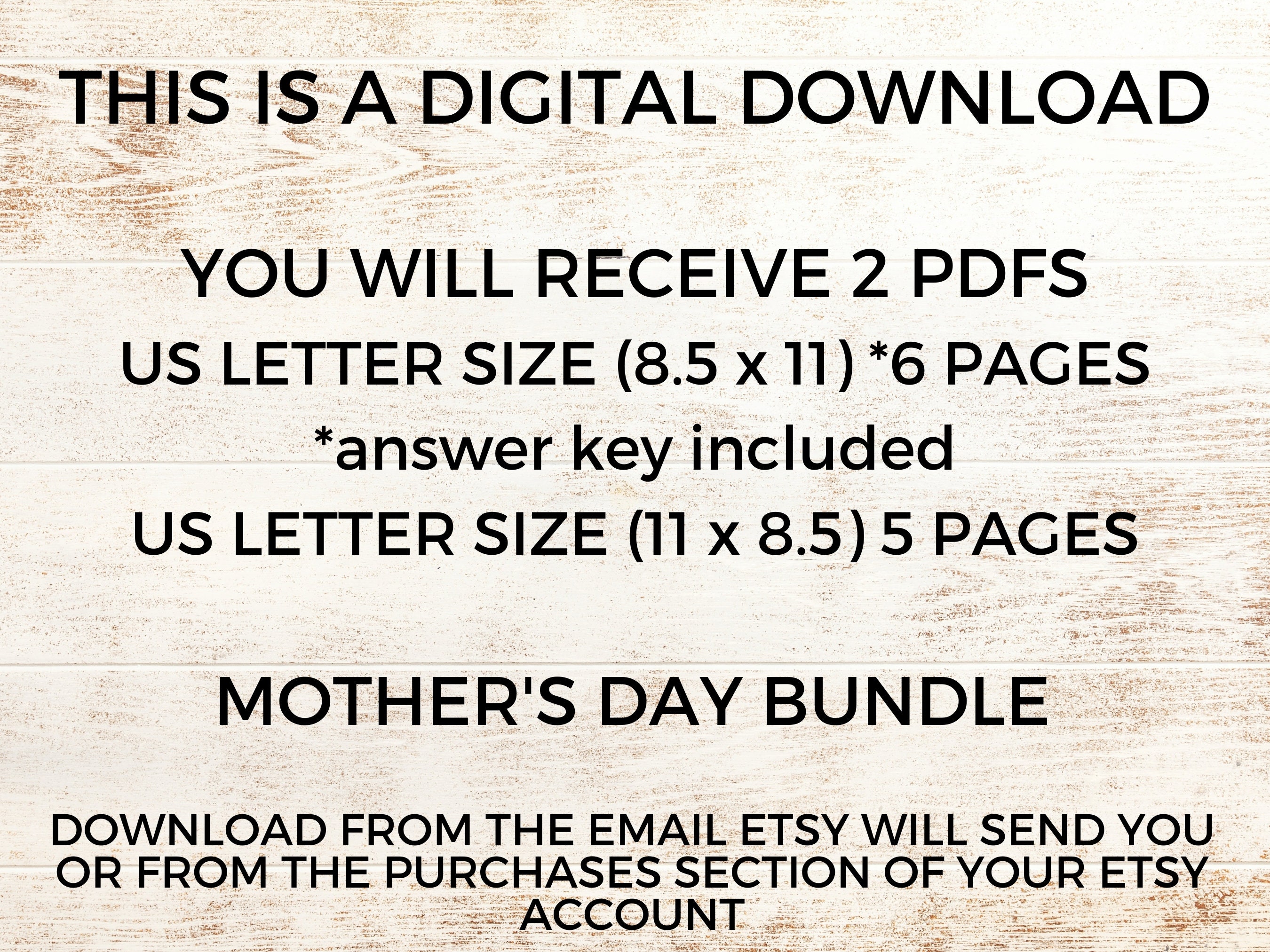 Mother's Day Printable Bundle, Mother's Day 5 Activities Bundle, Mother ...