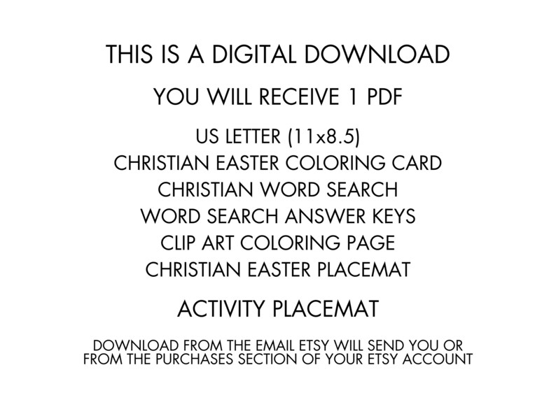 Printable Christian Easter Activity Pages, Church Activity for Kids ...