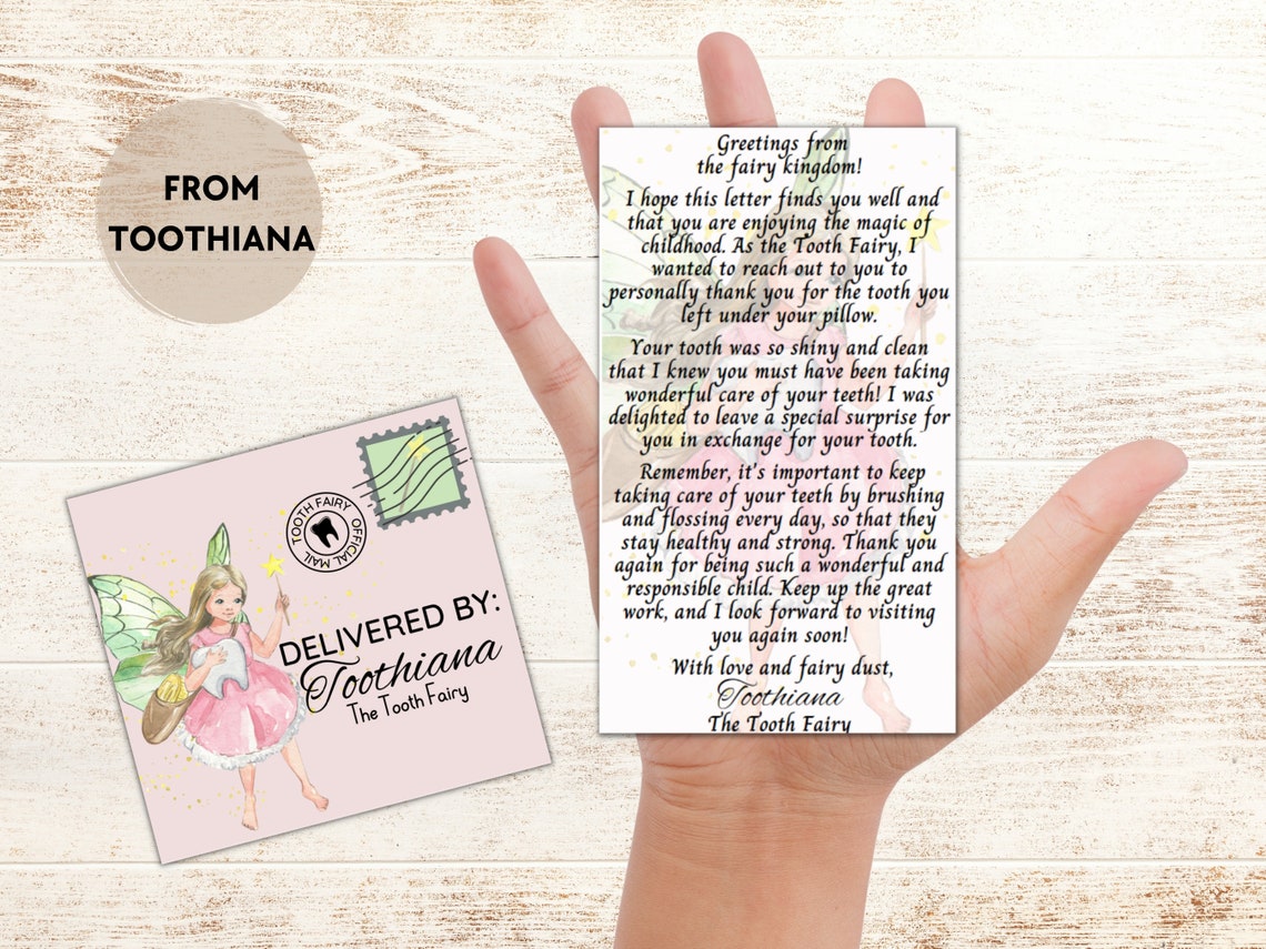 Mini Tooth Fairy Letter, Mini Envelopes, Tooth Fairy Letter Kit, From ...