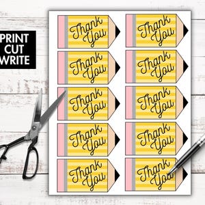 Teacher Appreciation Printable Tags, Thank You Gift Tags Printable ...