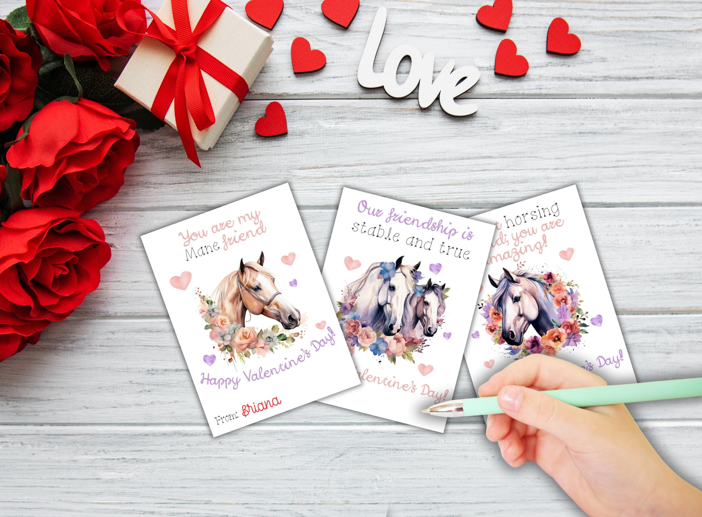 Printable Horse Valentines Personalized - Etsy