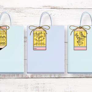 Teacher Appreciation Printable Tags, Thank You Gift Tags Printable ...