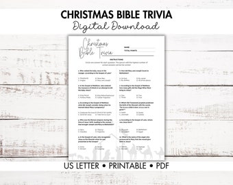 Printable Christmas Bible Trivia Cards Bible Trivia Questions Christmas ...