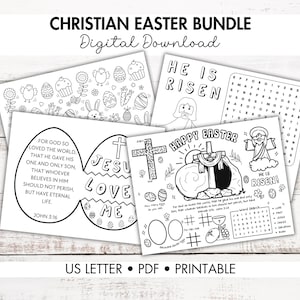 Printable Christian Easter Activity Pages, Church Activity for Kids ...