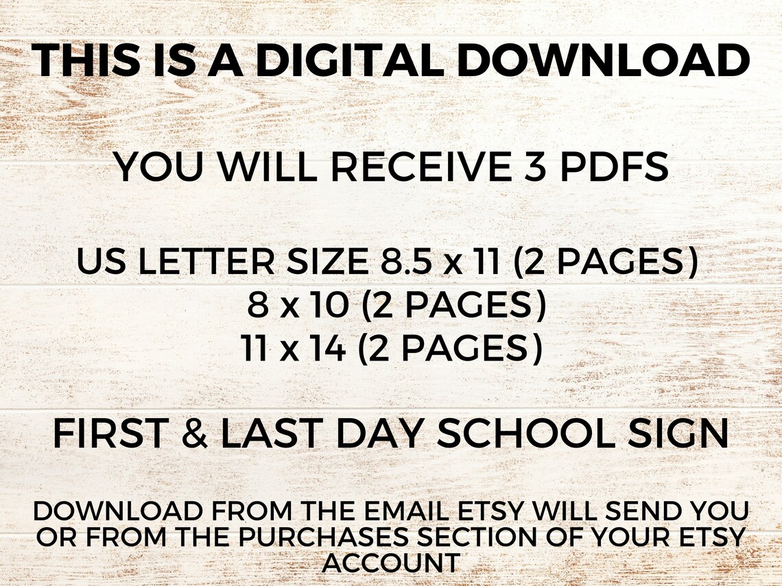 First and Last Day of School Sign, Hello & Goodbye Kindergarten, First ...