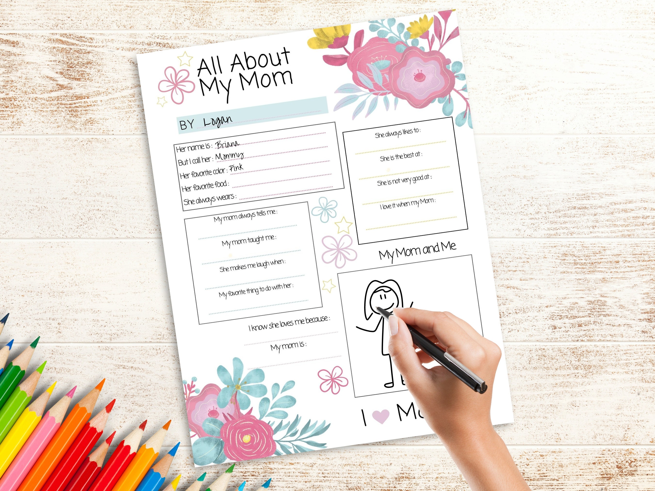 Mother's Day All About Mom Page, Mother's Day Activity, Mother's Day ...