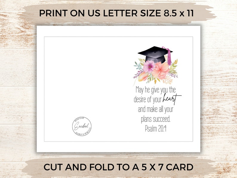 Graduation Christian Card, Meaningful Graduation Card, Bible Verse ...