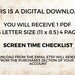 Screen Time Checklist, Screen Time Chart Checklist, Printable Screen ...