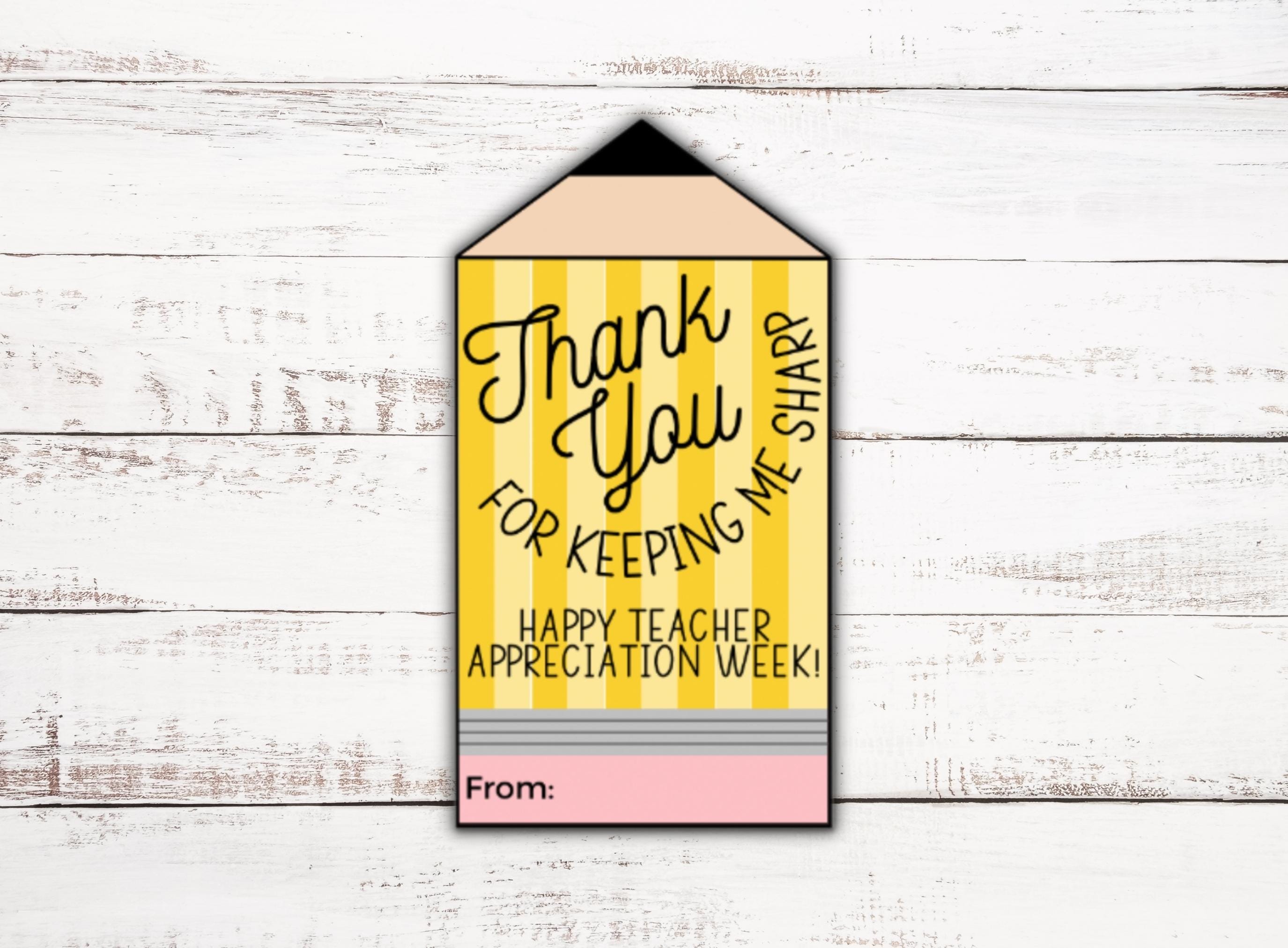 Teacher Appreciation Printable Tags, Thank You Gift Tags Printable ...