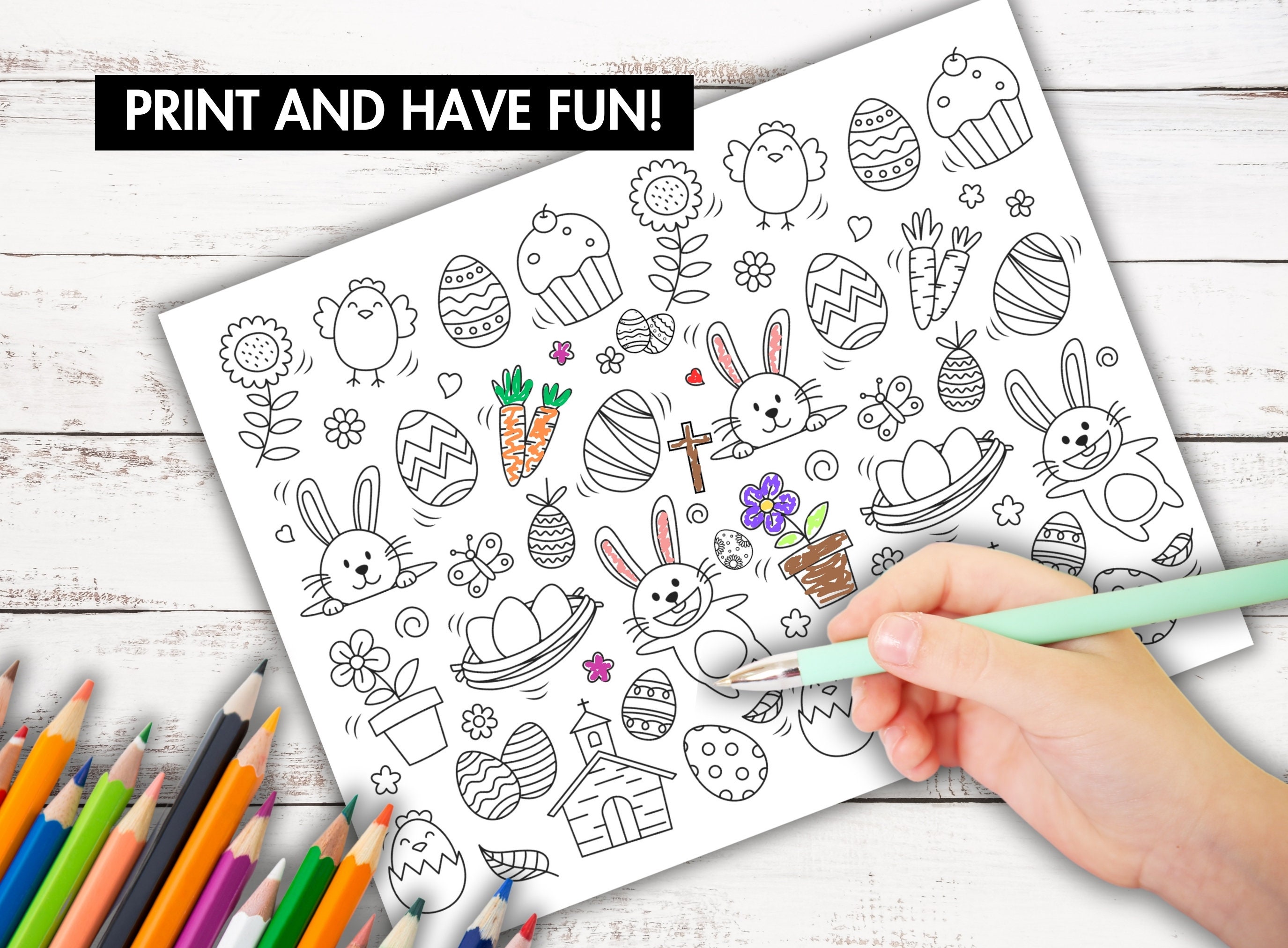 Printable Christian Easter Activity Pages, Church Activity for Kids ...
