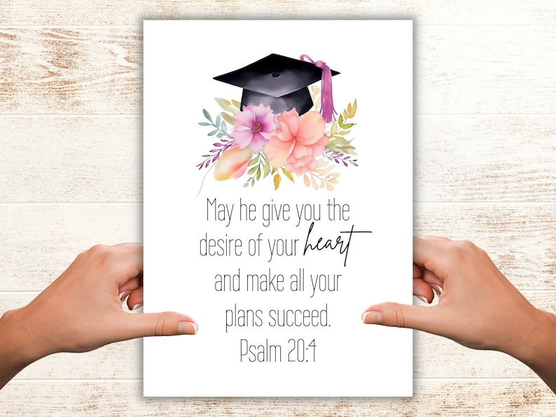 Graduation Christian Card, Meaningful Graduation Card, Bible Verse ...