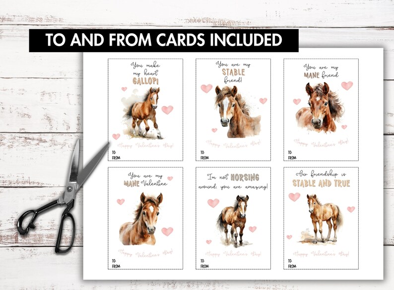 Printable Horse Valentines Personalized - Etsy