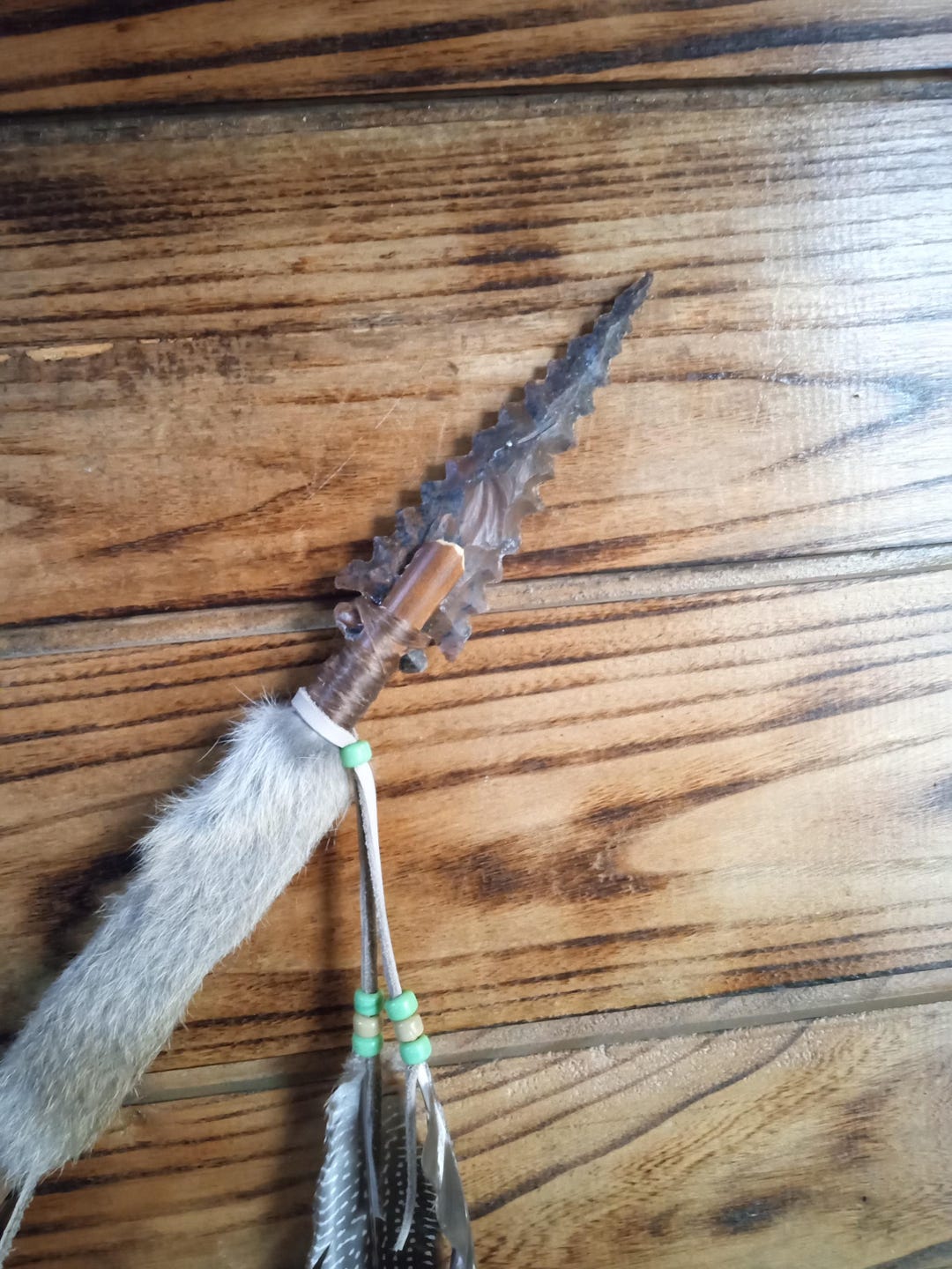 Decorative Rivercane Agate Jagged Point Spear Wall Hanging Home Decor ...