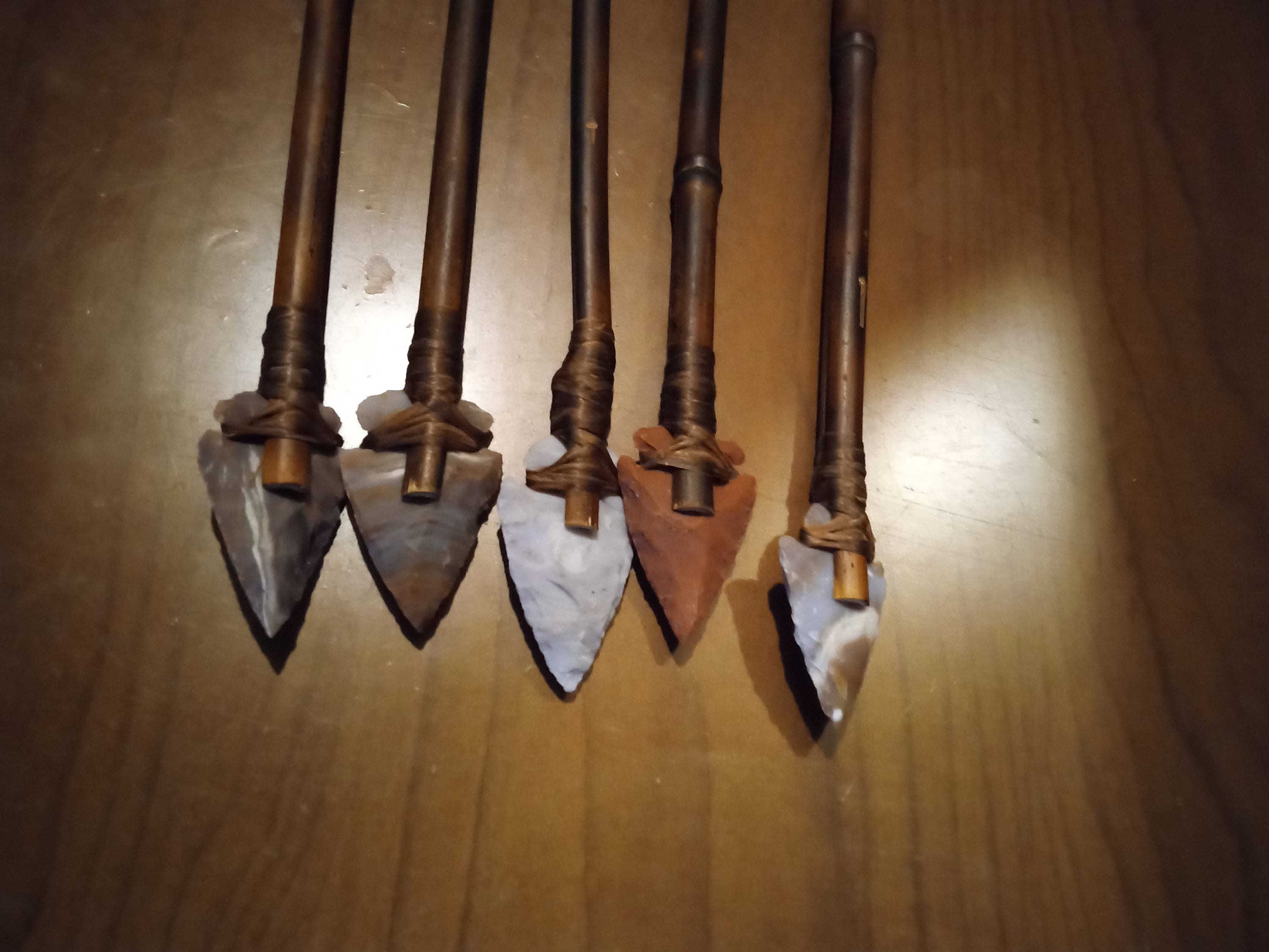 5 Pcs Unit 18.5" River Cane Primitive Style Arrows W/1.5" Agate Arrowheads - Etsy