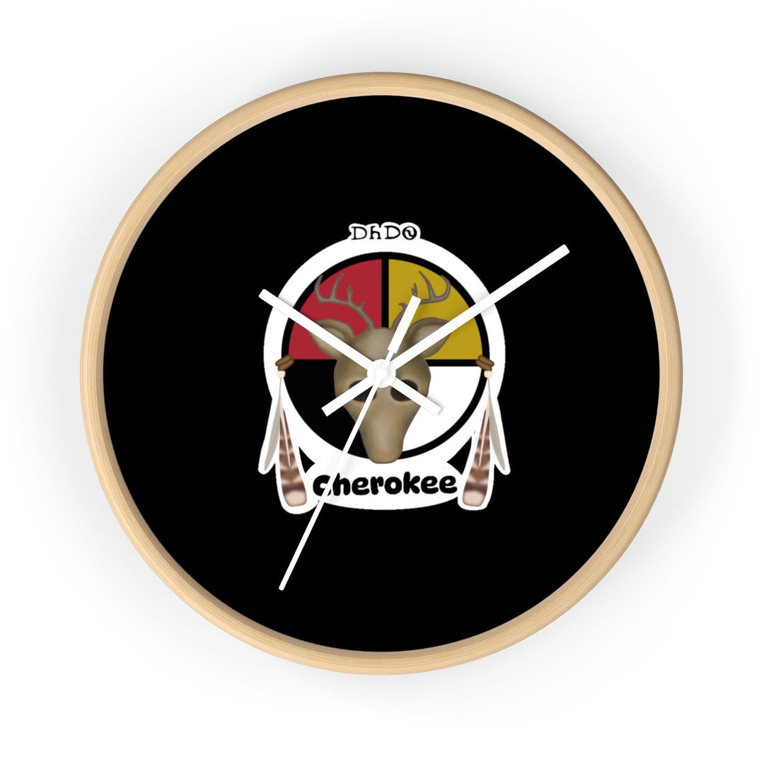 Cherokee Deer Clan Medicine Wheel Wall Clock Native American Home Decor ...