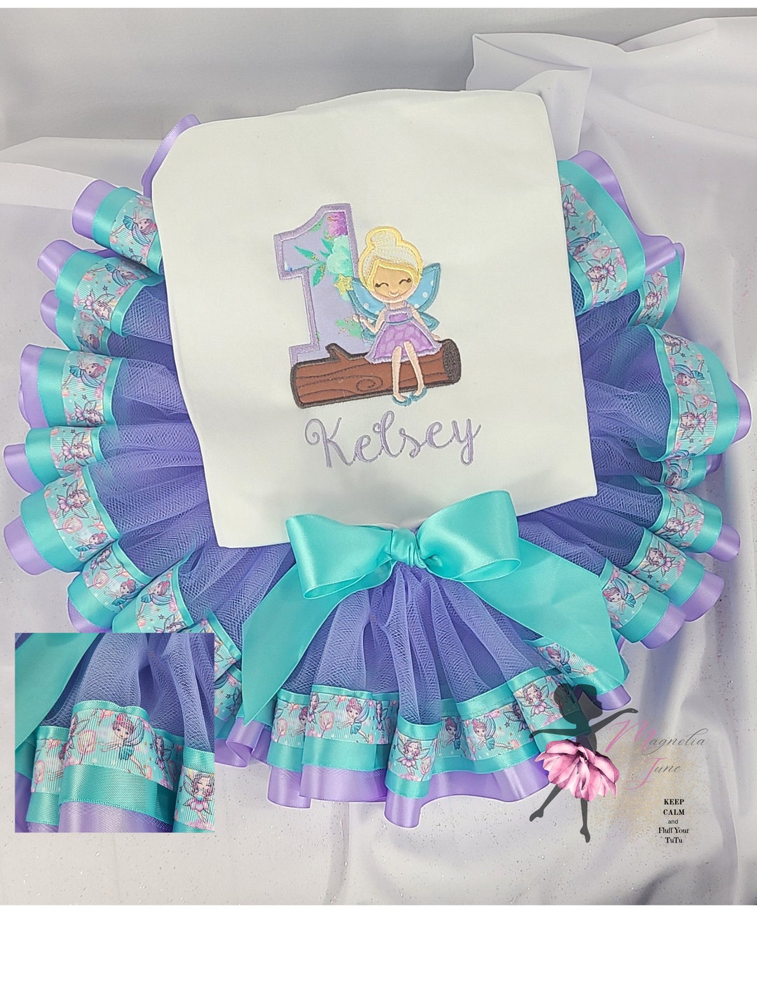 Fairy Birthday Embroidery and Tutu Outfit Fairy Tutu Outfit - Etsy