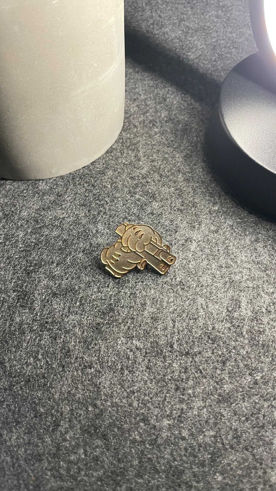 Gold “mickey Blicky” 1.25 Inch Diecast Metal Pin Enamel - Etsy