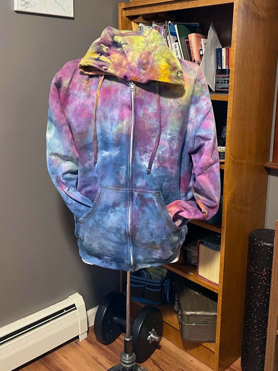 New 2XL Unisex Zip Hoodie Ice Tie Dye. - Etsy