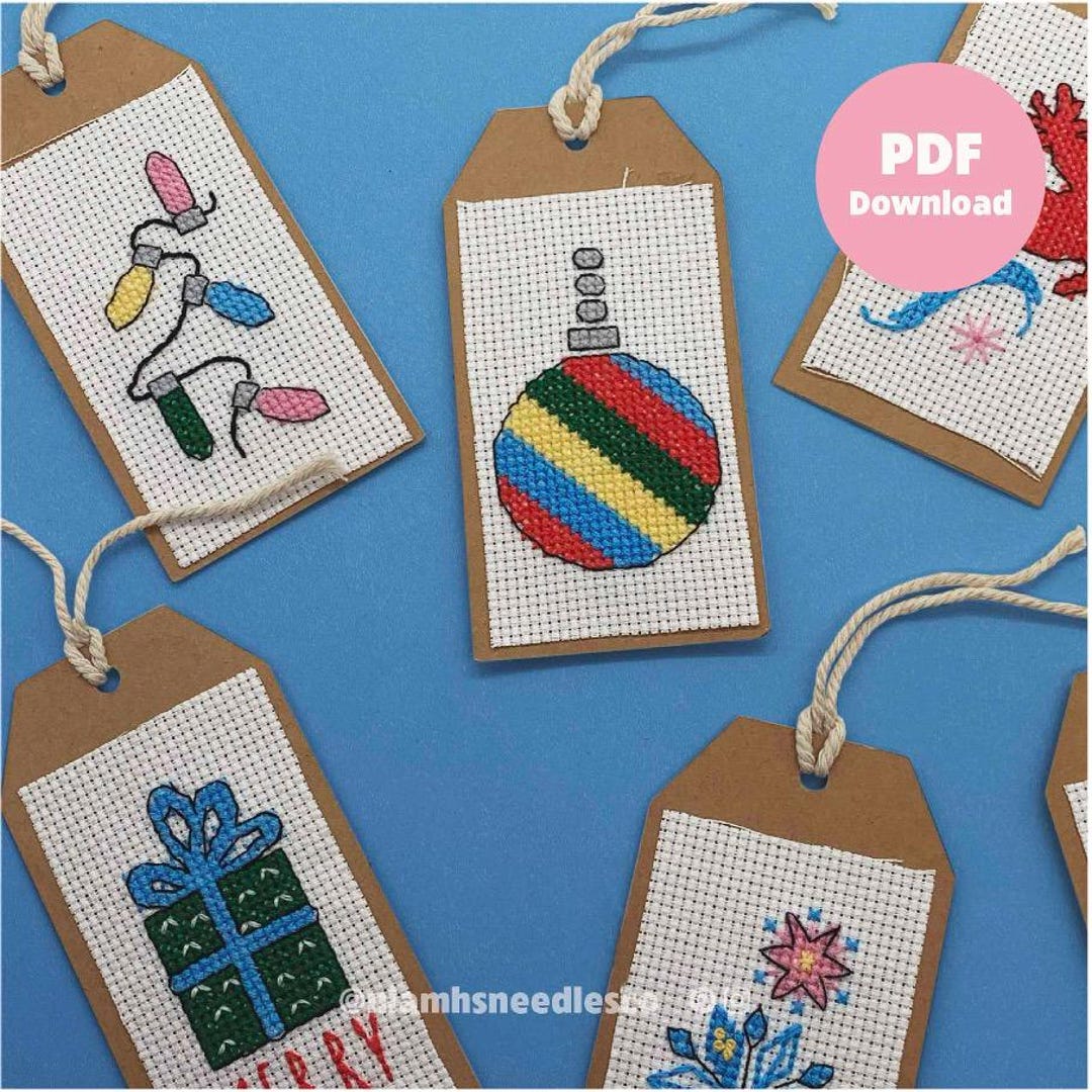Christmas Gift Tags Cross Stitch Pattern | Digital Download PDF ...