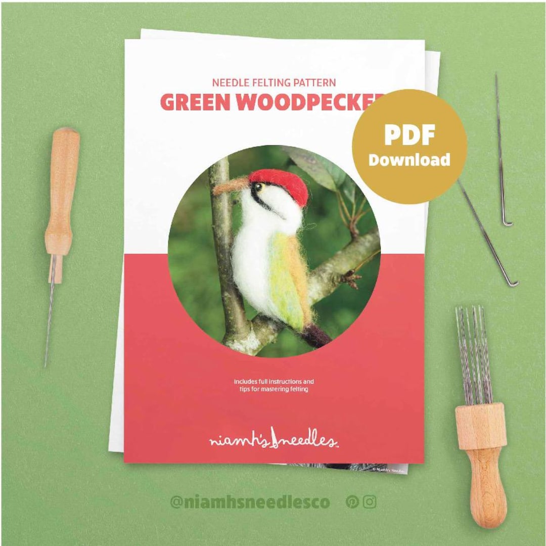 Needle Felting Woodpecker Pattern | Digital Download PDF Instructions ...