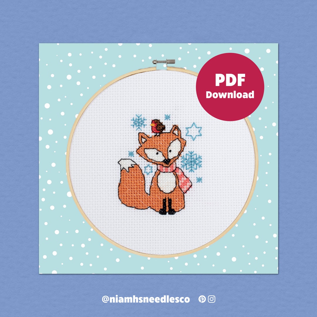 Christmas Fox Stocking Cross Stitch Pattern | Digital Download PDF ...