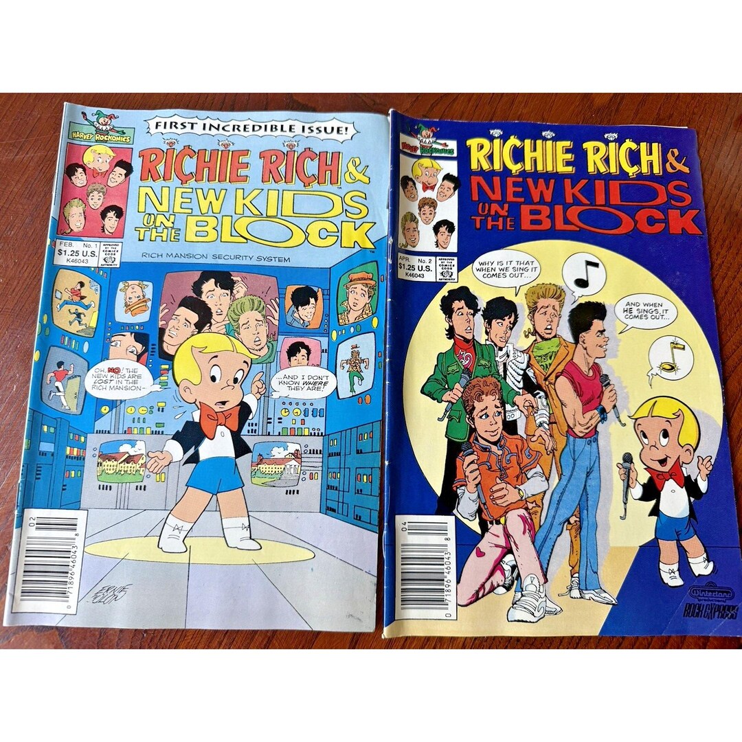 NKOTB New Kids on the Block Richie Rich #1 and #2 Edition Comic Graphic ...