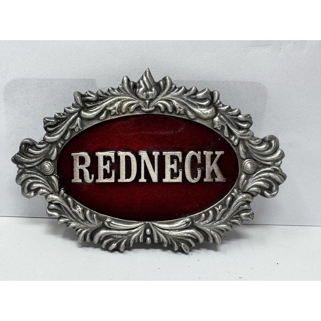 1977 REDNECK Captain Hawks Sky Patrol Western Pewter Novelty Belt ...