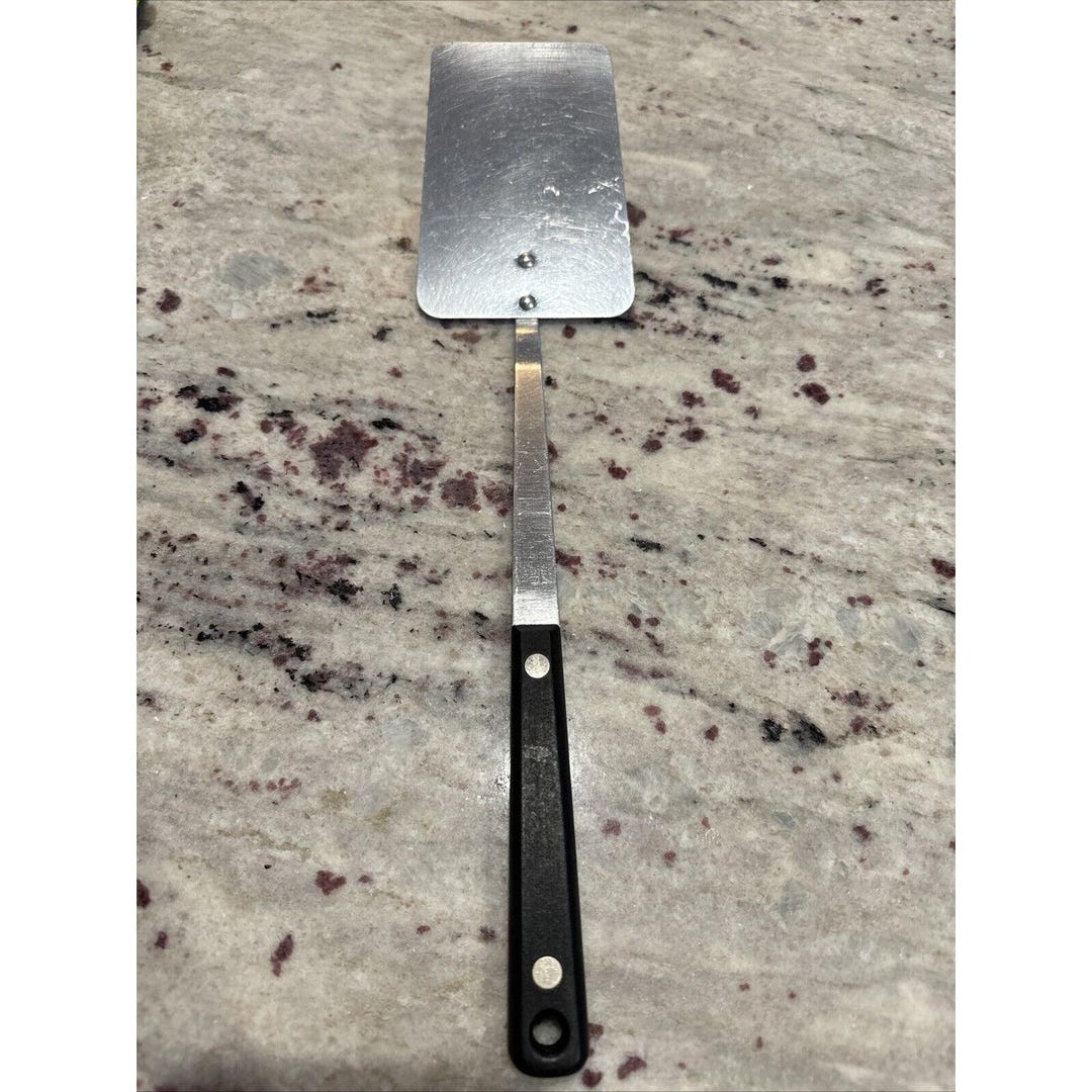 14 EKCO Long Spatula Forged Stainless Steel Retro Black Handle Turner ...