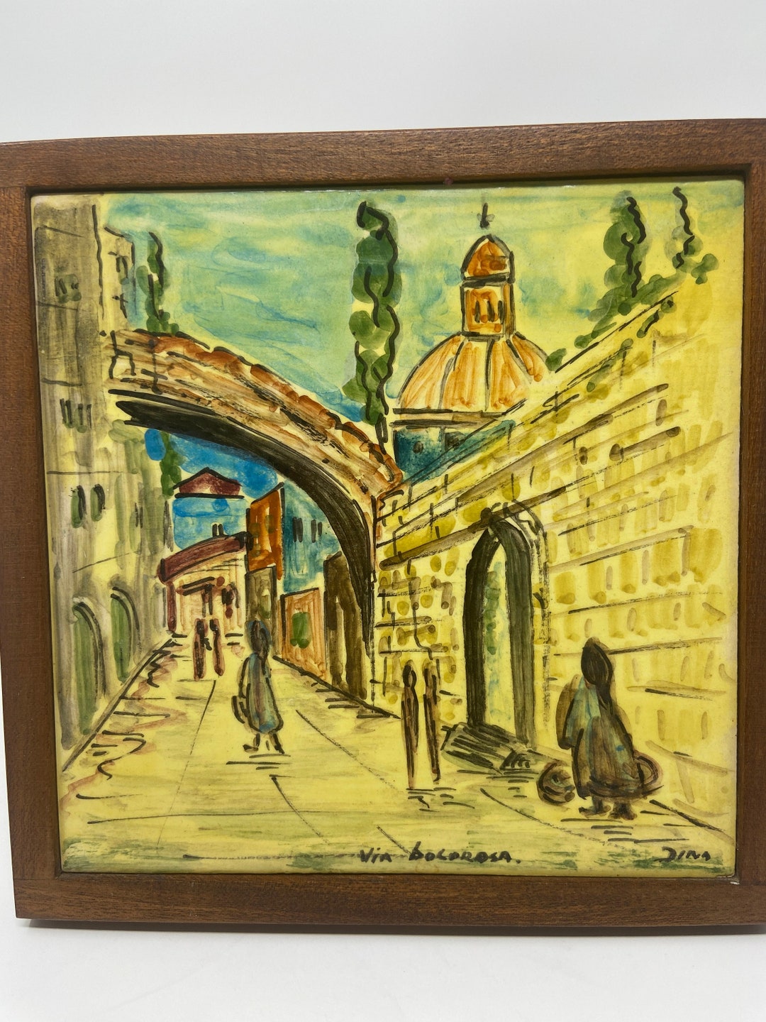 Ein-reb Hand Painted Tile Art Ceramic Tile "jerusalem the Old City via ...