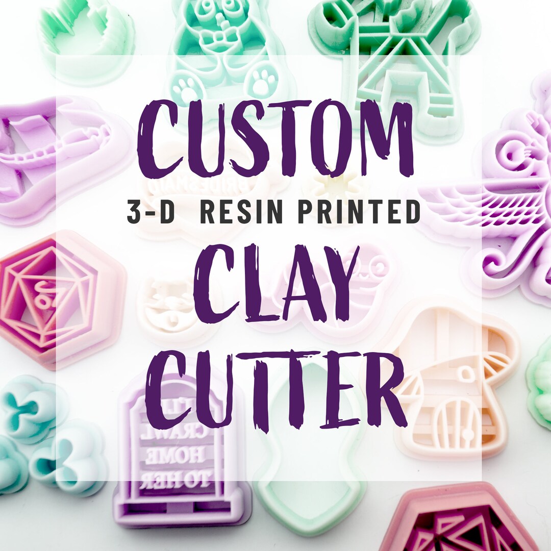 Custom Polymer Clay Cutter | 3D Resin Printed Personalized Design Logo ...