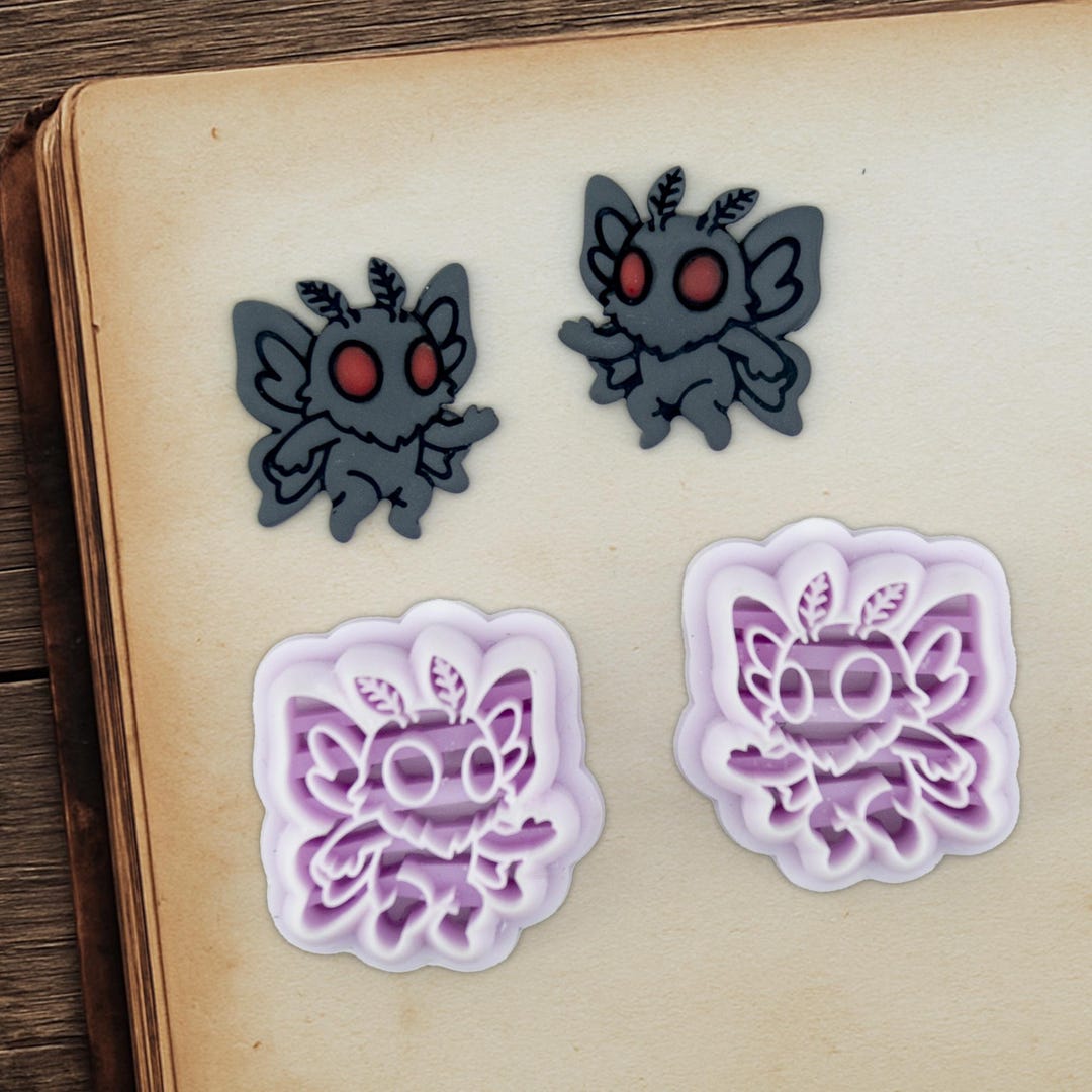 Mothman Polymer Clay Cutter | Cute Cryptid Monster Kawaii Occult ...