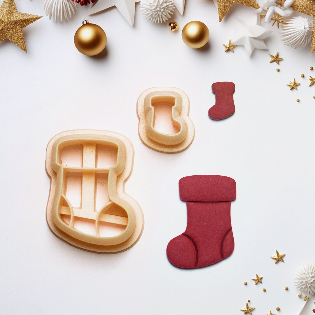 Christmas Stocking Polymer Clay Cutters | Seasonal Sock Shape ...