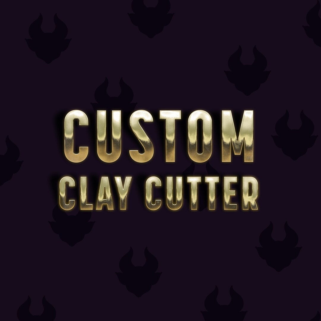 Custom Polymer Clay Cutter 3D Resin Printed Personalized Design Logo ...