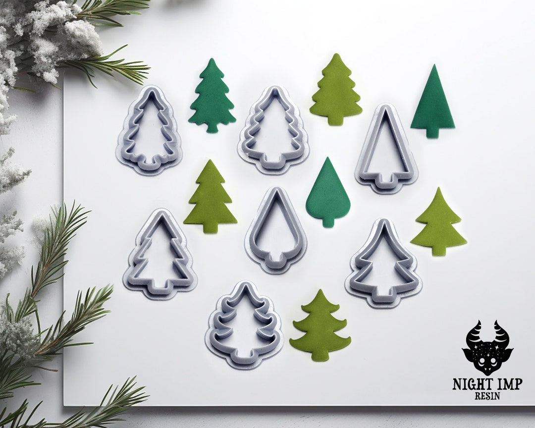 Christmas Tree Polymer Clay Cutters | Winter Xmas Trees Basic Shapes ...