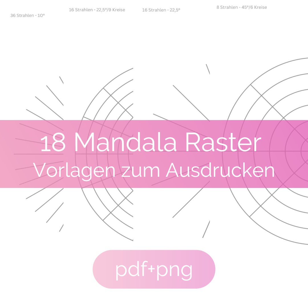18 Mandala Grids, Mandala Grids, Templates for Self-design of Mandalas ...